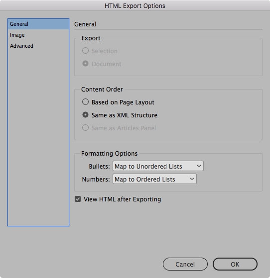 InDesign to HTML and CSS